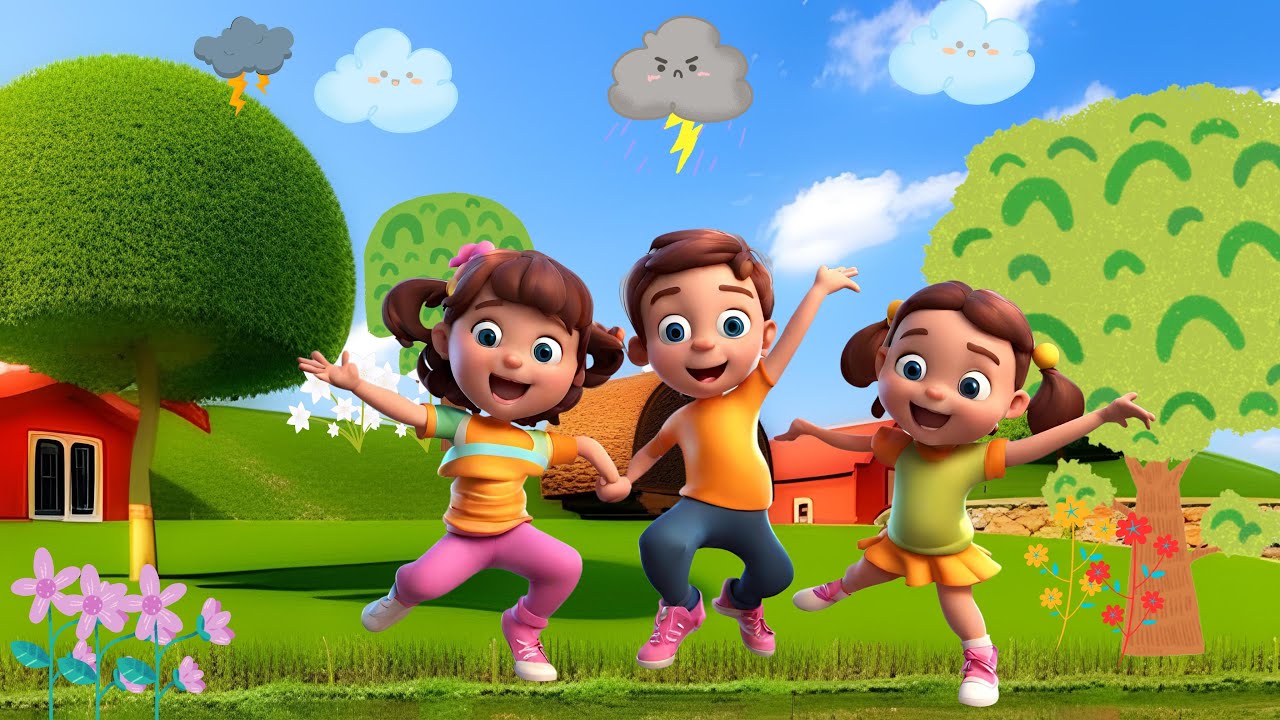 Rainy Day, Bijali Kadake Garje Badal, बिजली कड़के गरजे बादल , Rhyme For ...