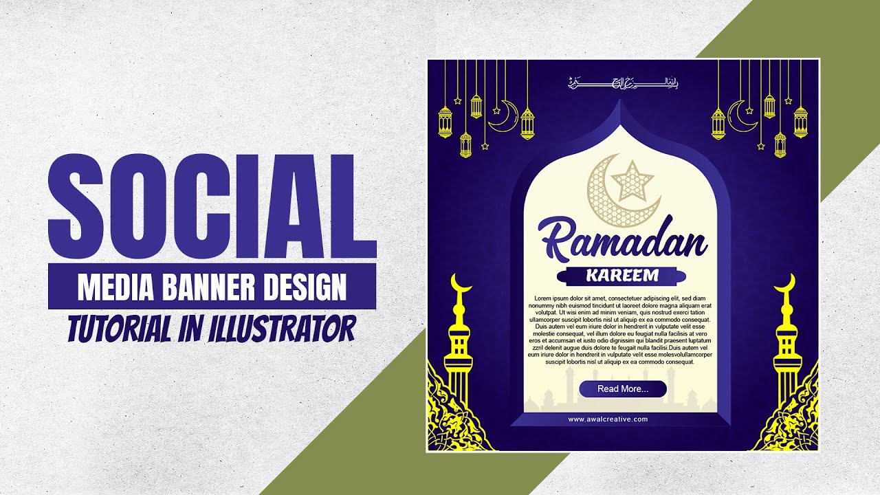 How to Design a Ramadan Poster in Adobe Illustrator | Step-by-Step ...