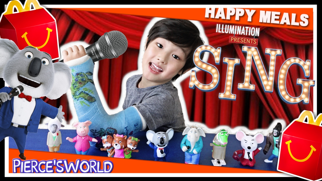 SING movie McDonald's Happy Meal Toys Asia set - Pierce'sWorld - YouTube