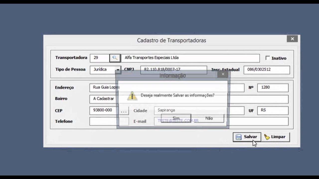 Sistema Desenvolvido em Excel, VBA, SQL com Banco de dados Firebird - YouTube