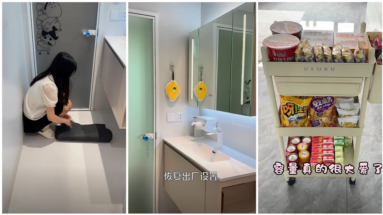 Immersive Bathroom Cleaning And Organization 🎀 | Kawaii Snacks ...