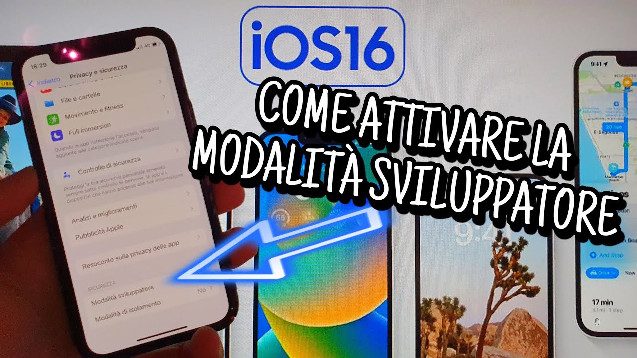 Come attivare modalità sviluppatore su iOS16 - YouTube