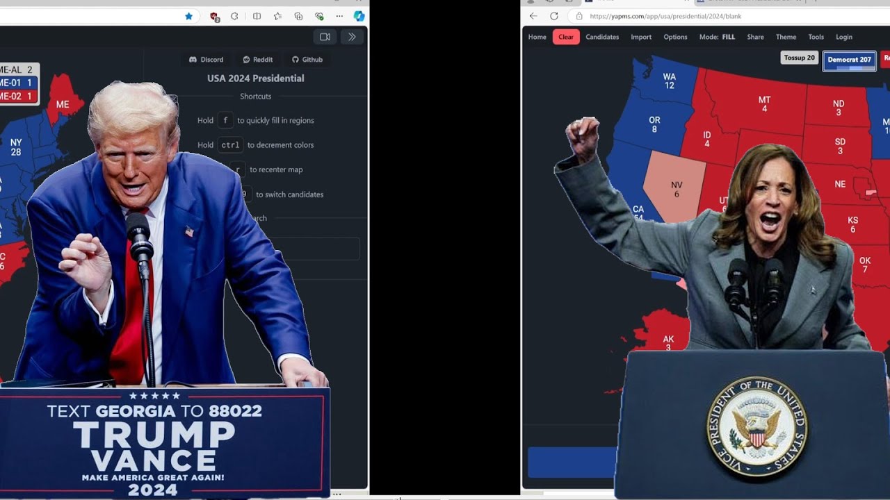 2024 Election Map Comparison States And Polls - YouTube