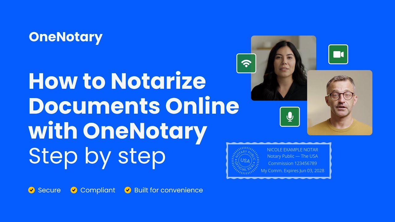 How to Notarize Documents Online with OneNotary, Step by Step - YouTube