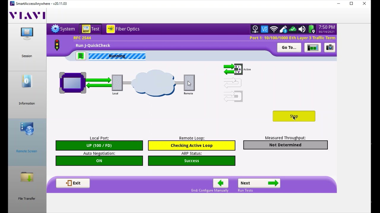 Viavi T-Berd 5800 Setup and RFC 2544 Test - YouTube