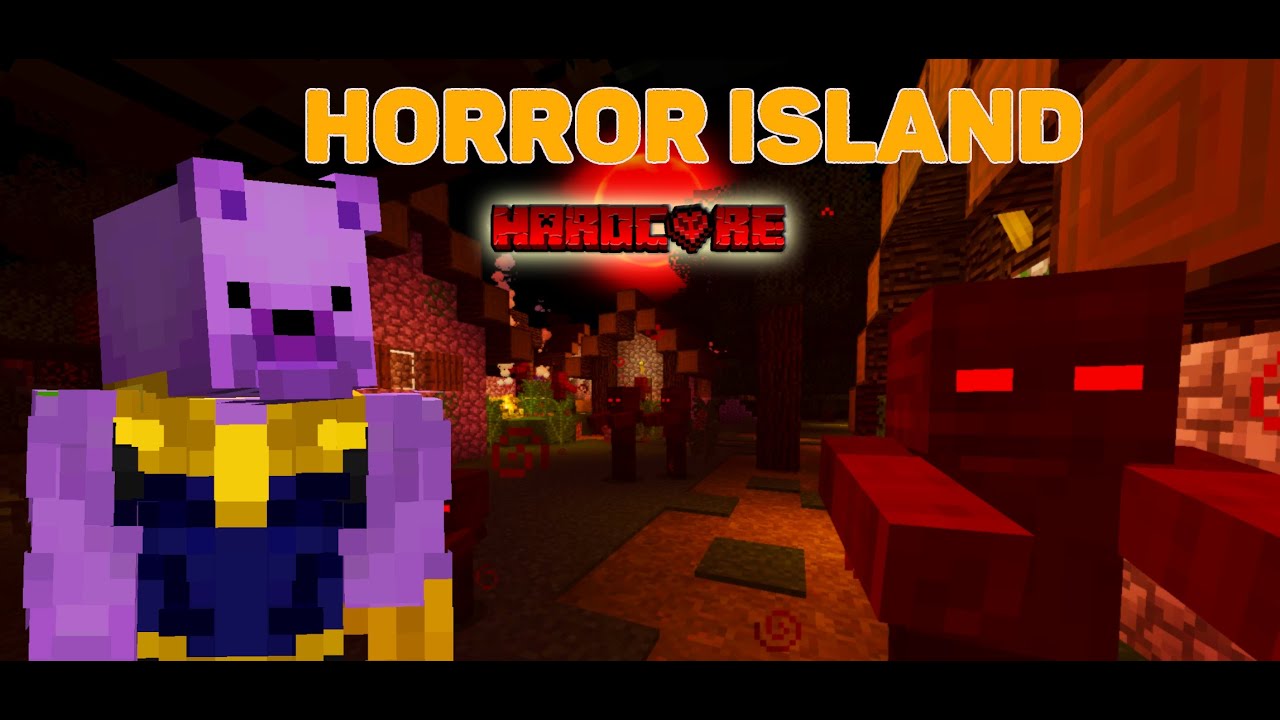 MINECRAFT HARDCORE HORROR ISLAND | SCARY MOD PACK | Ep. 2 CAVES AND ...