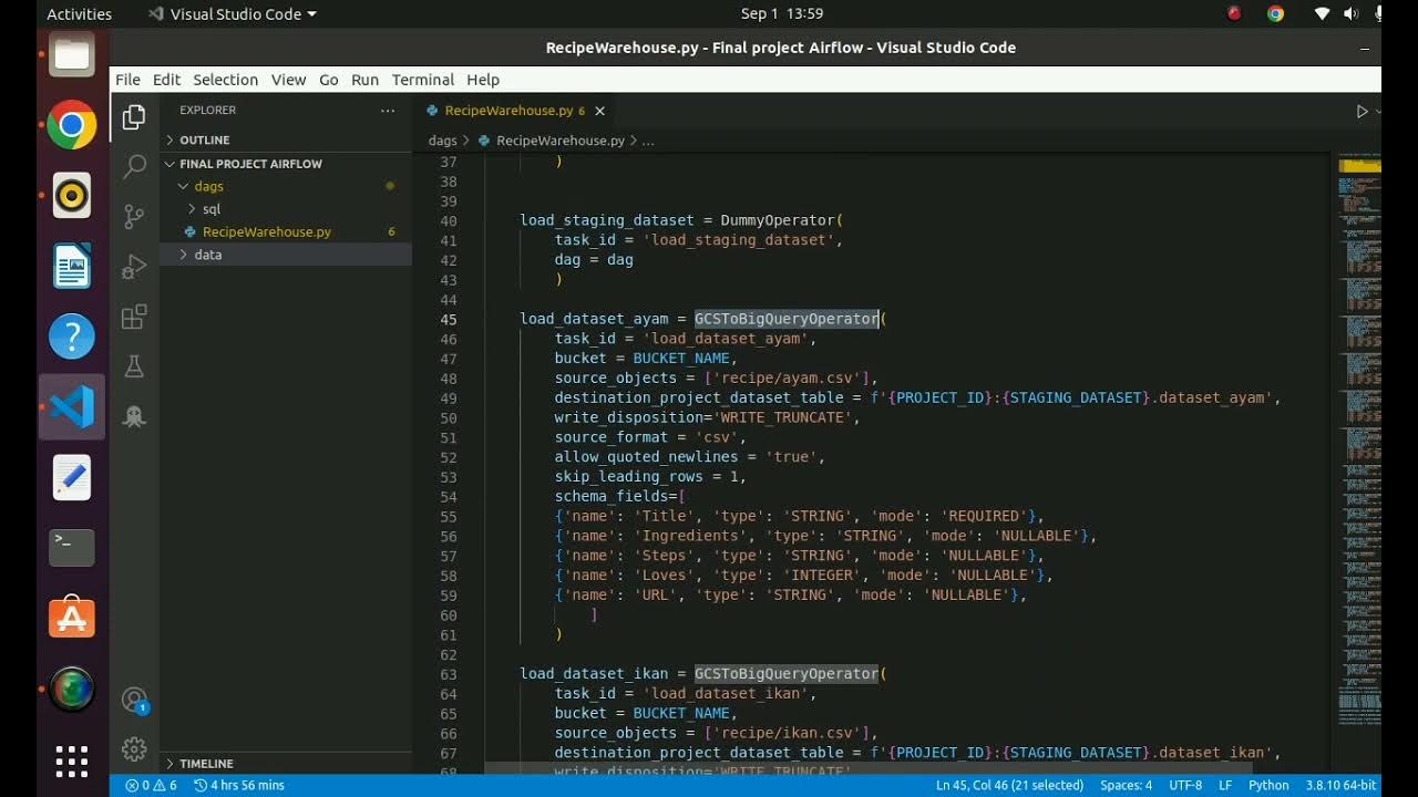 data warehousing automation using airflow and big query in gcp - YouTube