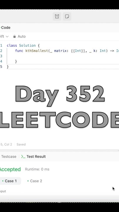 Day 352: LeetCode Problem 378. - Swift #daily #challenge #swiftui #coding #leetcode - YouTube