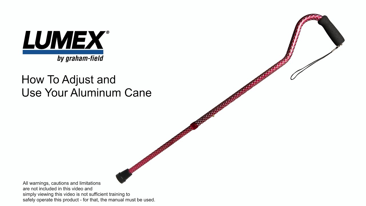 Lumex® How To Adjust and Use Your Aluminum Cane - YouTube