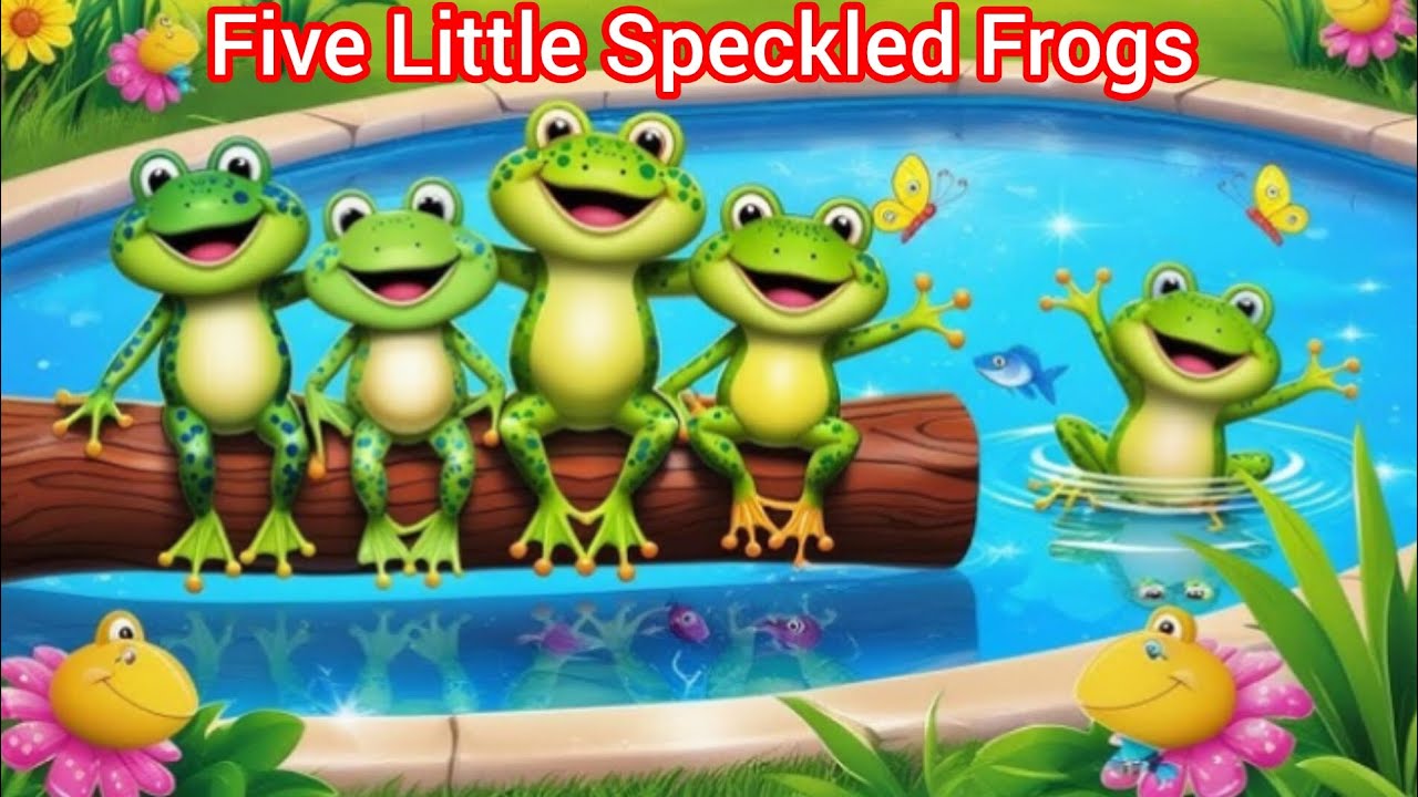 Five Little Speckled Frogs Song|Nursery Rhymes for Babies|Nursery ...