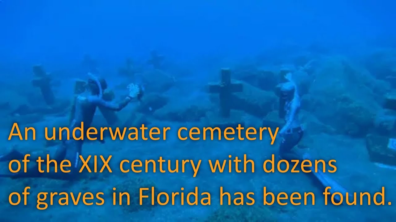 An underwater cemetery of the XIX century with dozens of graves in ...