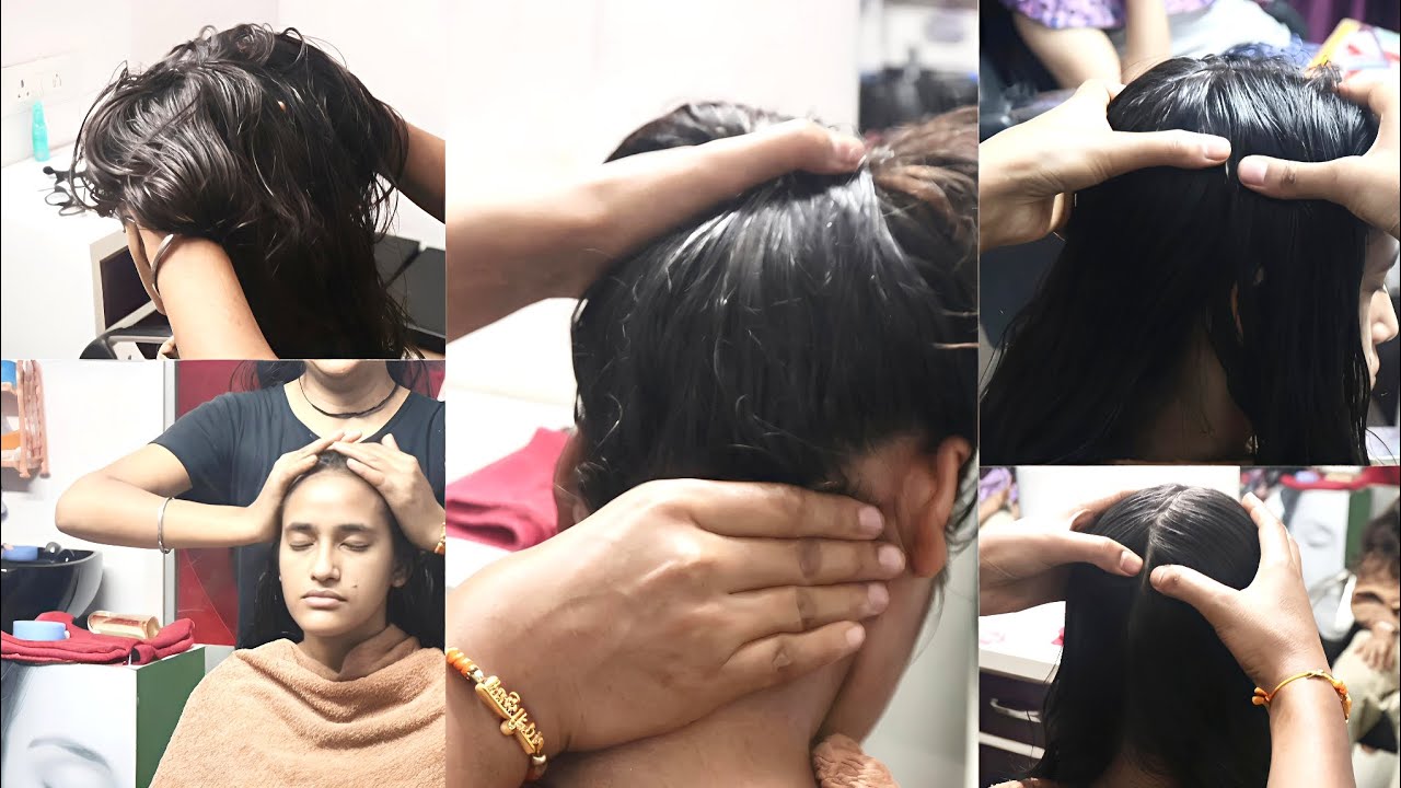 Hair oiling/ head massage / head massage easy techniques/deep hair ...