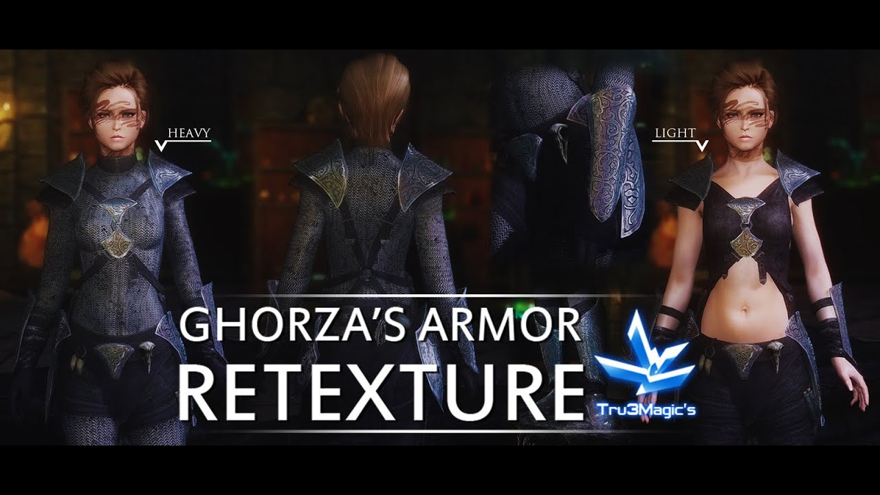 TES V - Skyrim Mods: Tru3Magics Ghorza Armor Retexture - YouTube