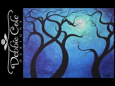 Moon Dance Acrylic Canvas Painting - YouTube