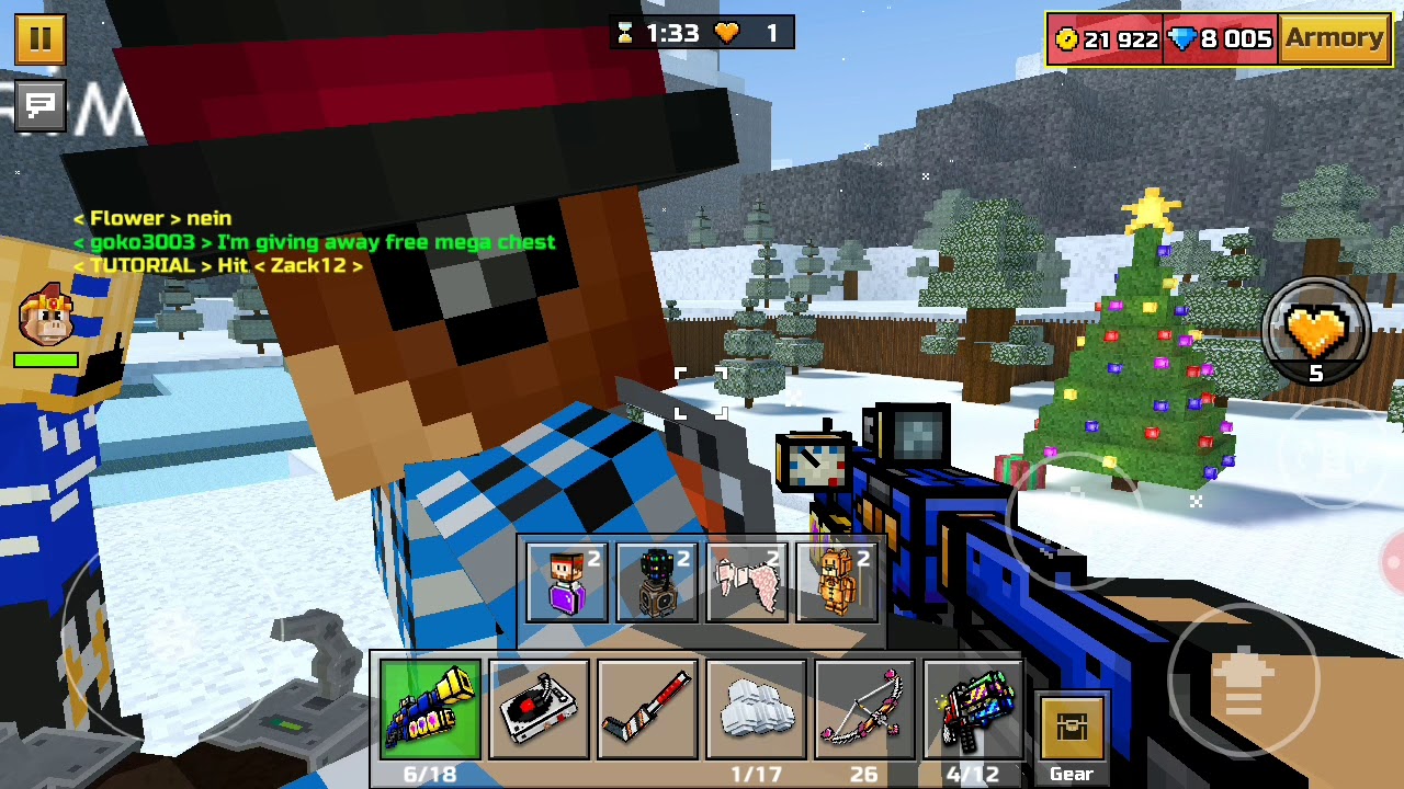 Playing pixel gun 3d (first pixel gun 3d video) - YouTube