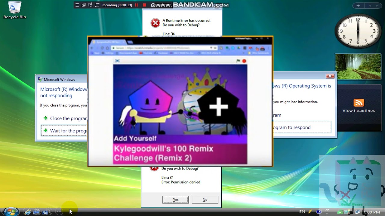 Windows Vista Crazy Error With Pearl Sounds - YouTube