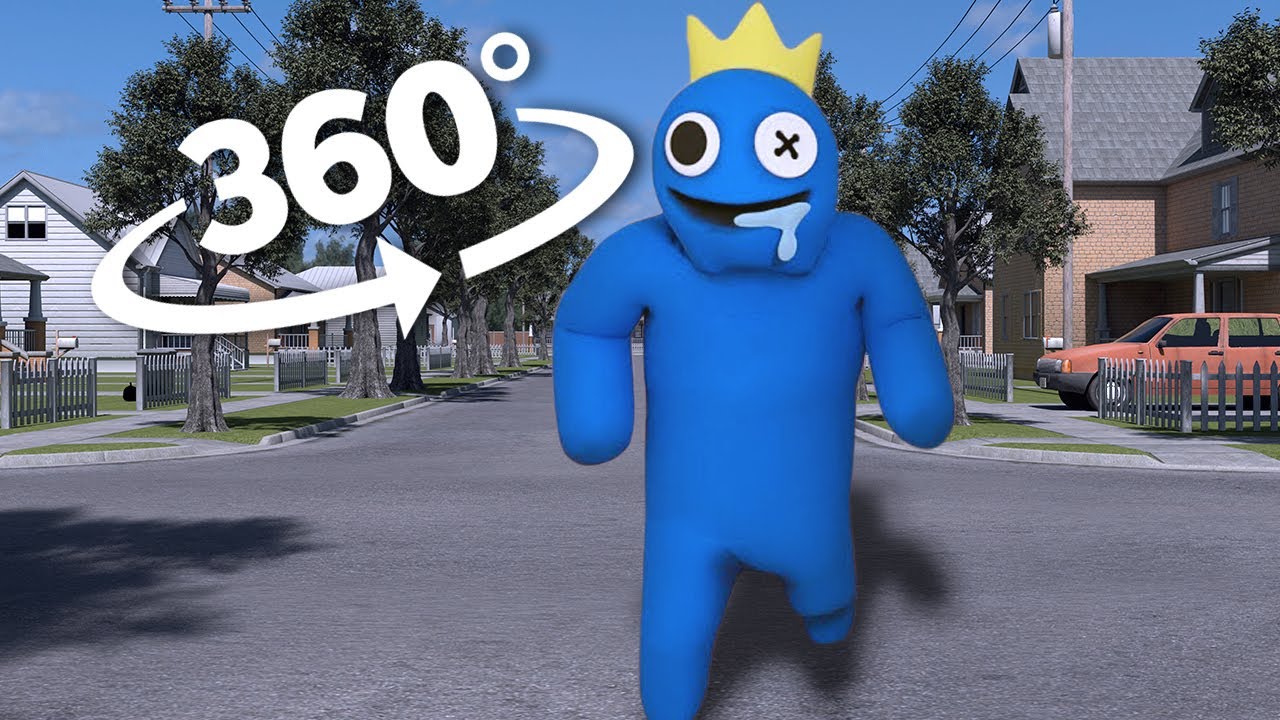 360 Video || Chased by Rainbow Friends || Funny Animation VR - YouTube