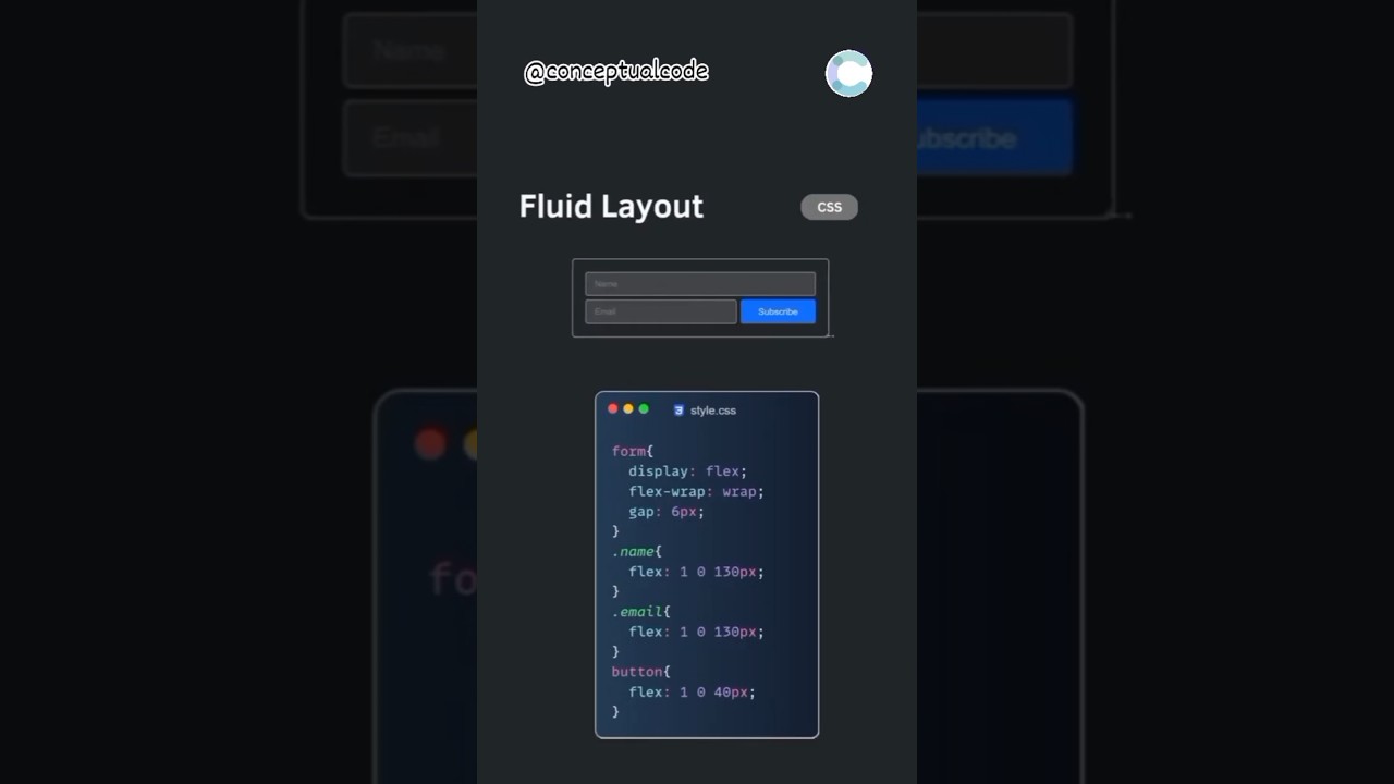 fluid layout || css || #html #css #coding #millionaire #conceptualcode ...