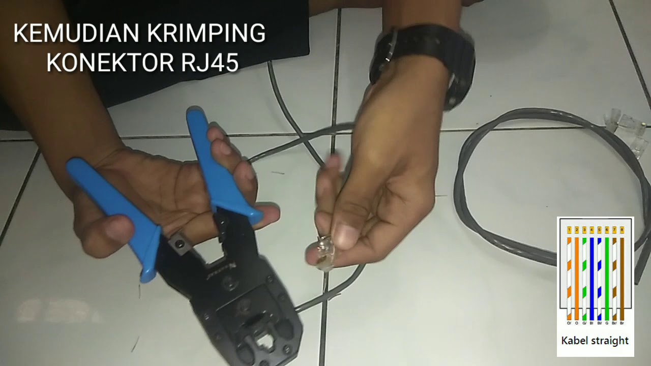 Cara Merakit Kabel Straight dan Cross - YouTube