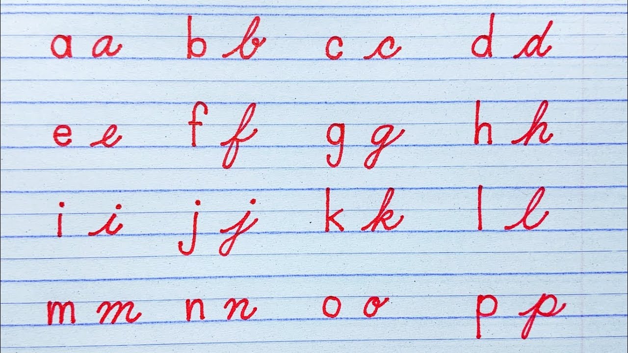 How to write English capital letters | cursive writing a to z ...