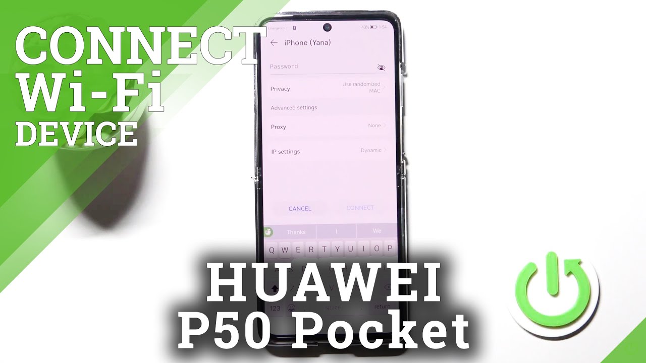 How to Connect HUAWEI P50 Pocket to Wi-Fi - Wi-Fi Settings - YouTube