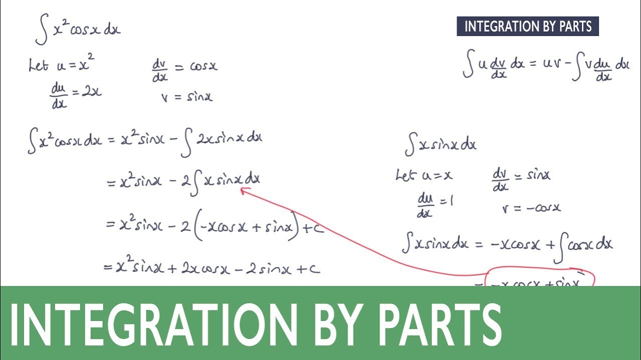 How To Integrate X 2cosx Using Integration By Parts YouTube