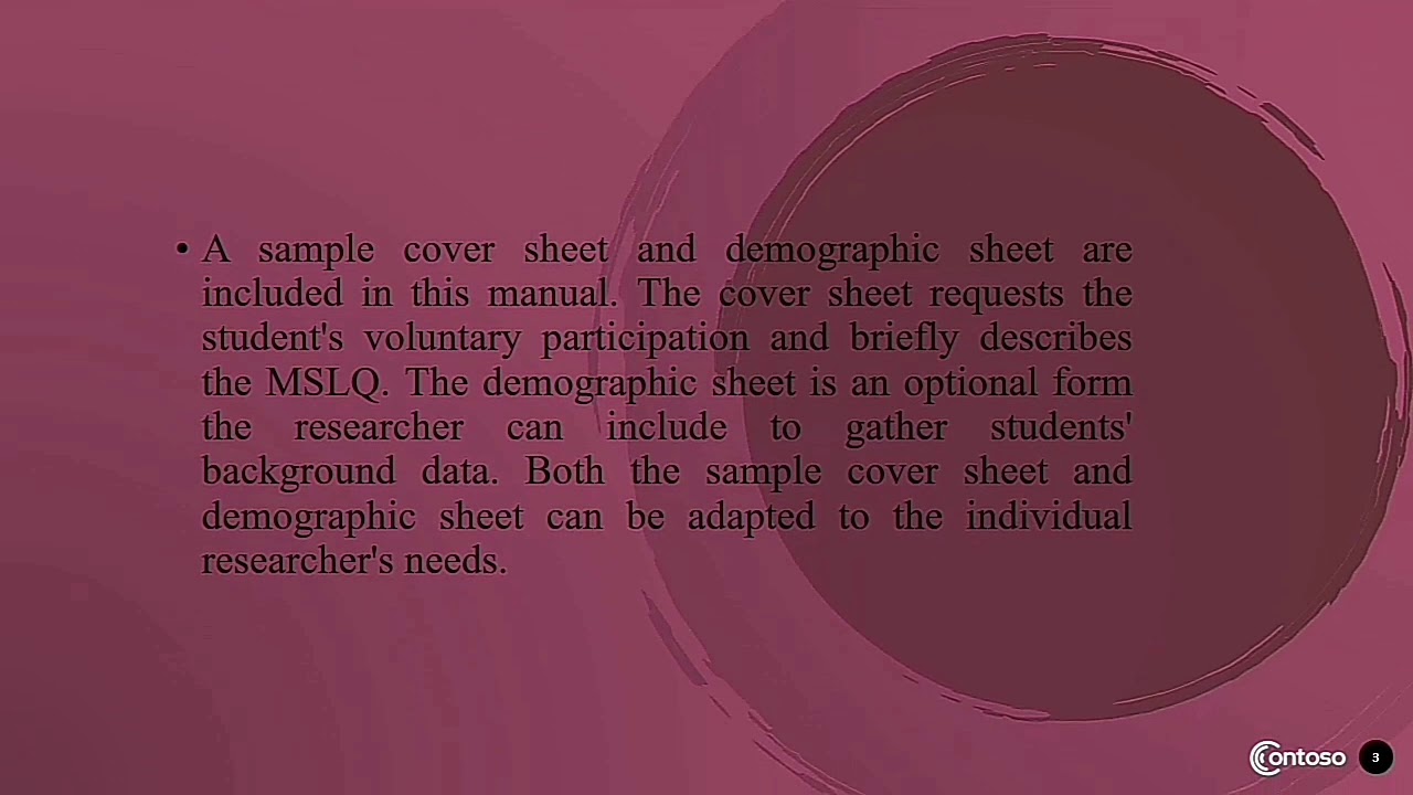 Motivated Strategies for Learning Questionnaire (MSLQ) - YouTube