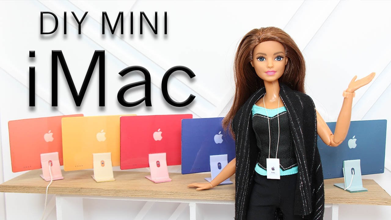 DIY Mini - Apple’s NEW iMac M1 Colors - Barbie Computer - Miniature ...