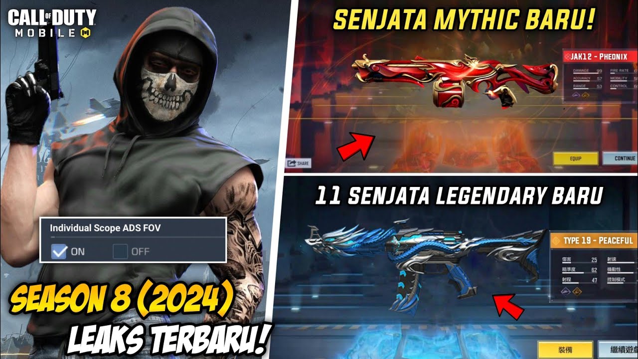 Season 8 (2024) test server + mythic shotgun + 3 senjata baru + fitur ...