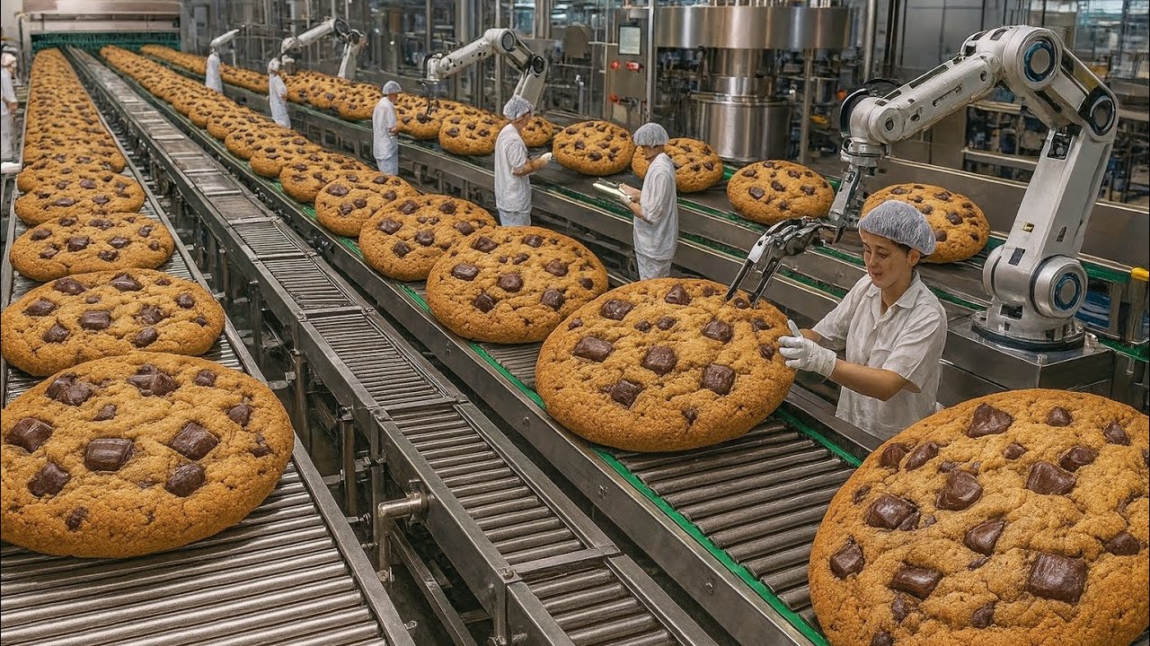 Inside a Modern Biscuit Factory 🍪 How Biscuits Are Made at Industrial ...