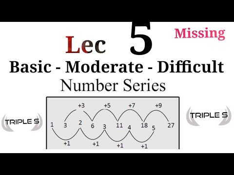 Lec - 5 Missing Number Series || Easy - Moderate - Difficult Questions ...