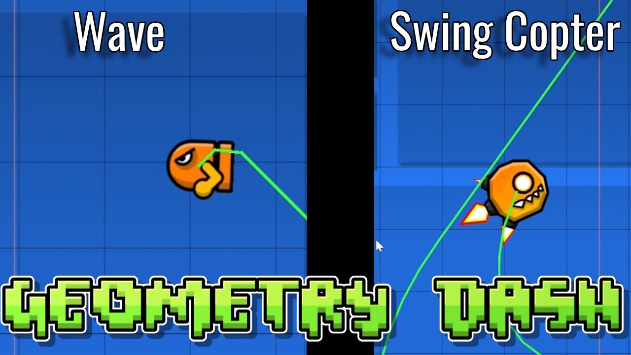 How to play Wave and Swing Copter in Platformer mode | Geometry Dash 2. ...