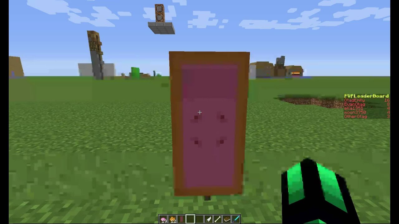 Our Toys and Games - Evan Makes a Pop-Tart Shield in Minecraft - YouTube