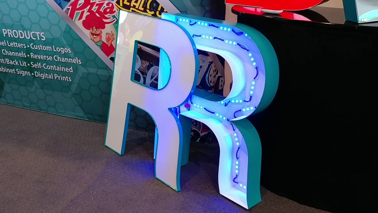 Channel Letter fit with Principal LED RGB Street Fighter Modules - YouTube
