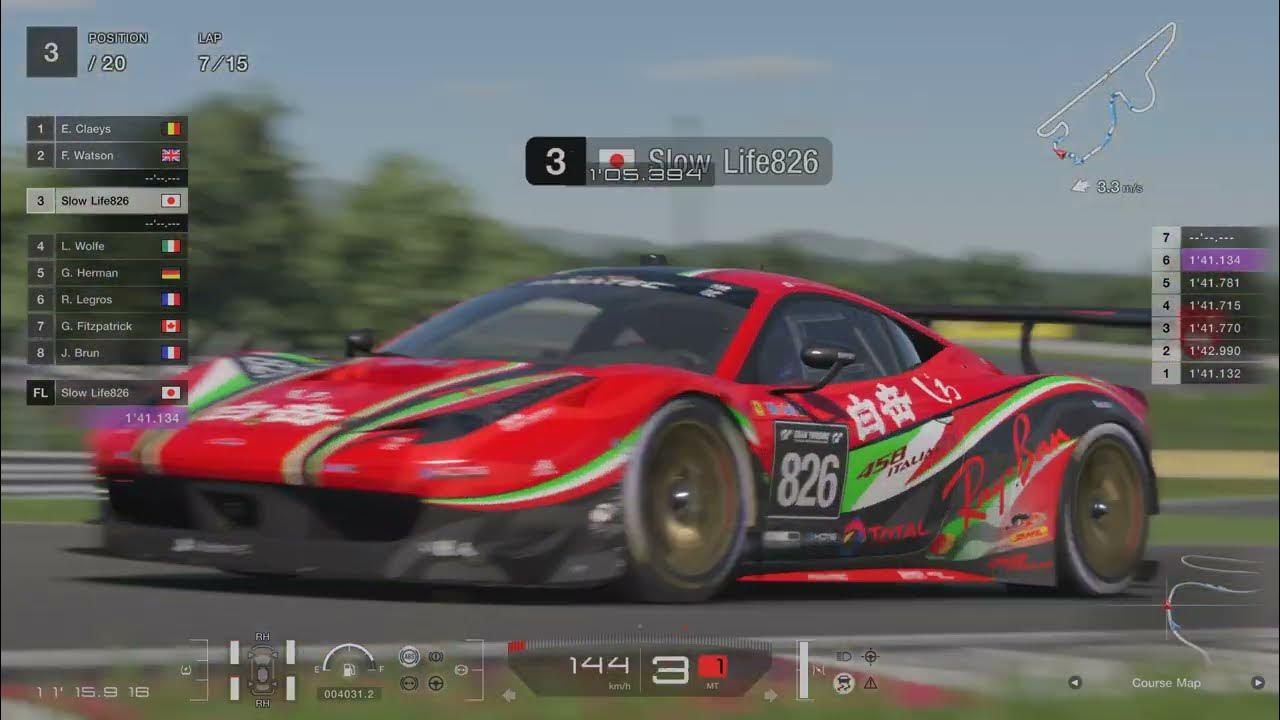 GT7 Fuji Gr3 458 AI Raceグランツーリスモ 7_20230702155030 - YouTube