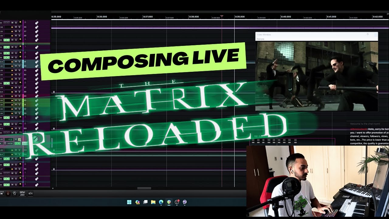 🔴Composing LIVE: Re-creating "The Matrix" EPIC Fight Scene - YouTube