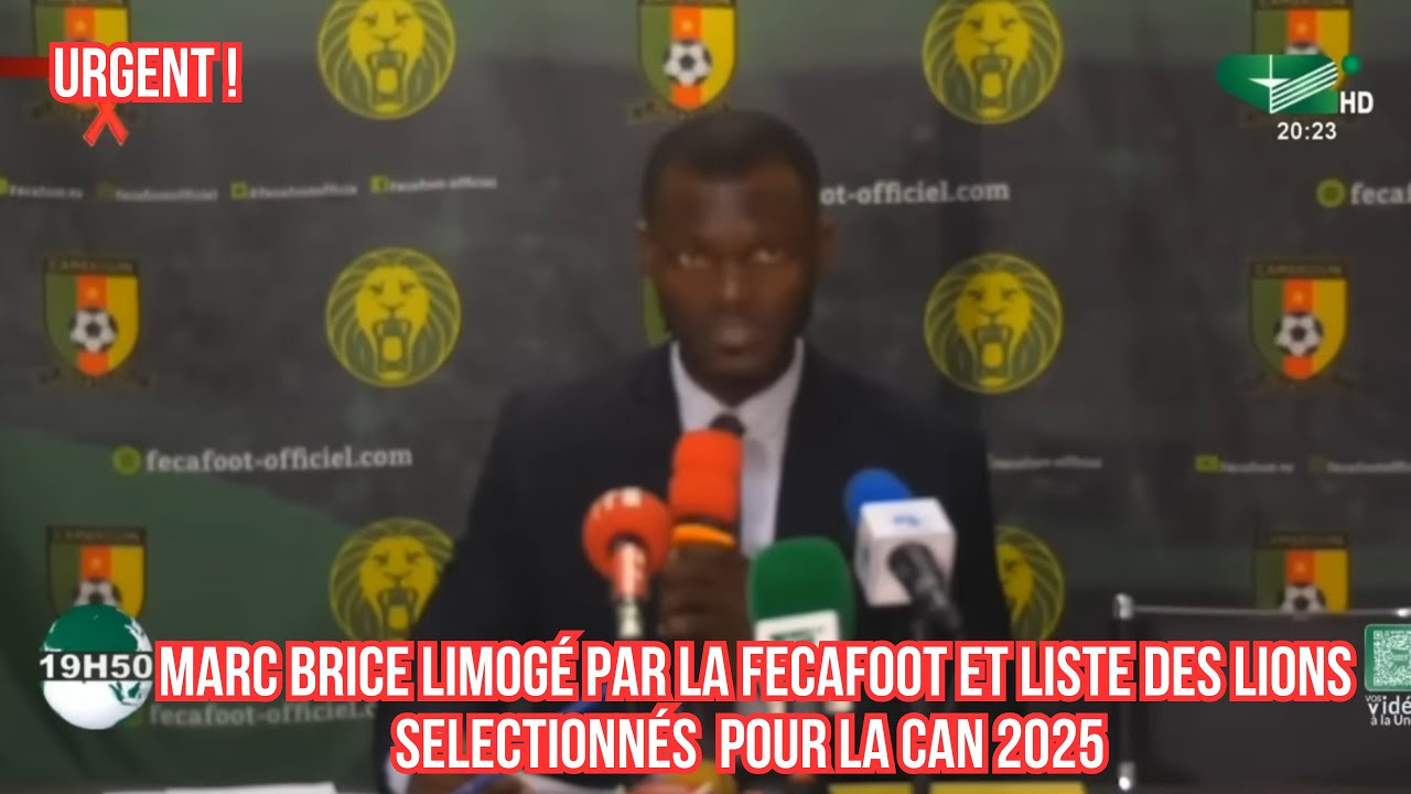 Marc Brice Limogé par la FECAFOOT, Dans la même volet liste des Lions ...