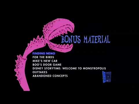 Monsters, Inc. DVD Menu Walkthrough With UK on Full Screen Version