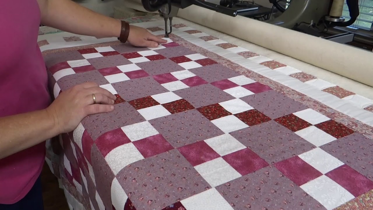 Quilting Continuous Curve on Two Different Sized Squares in the Same ...