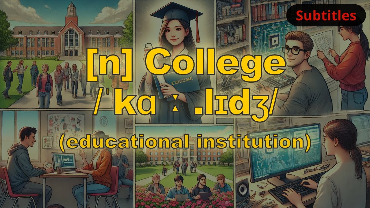 [n] College meaning (educational institution) with 5 examples - YouTube