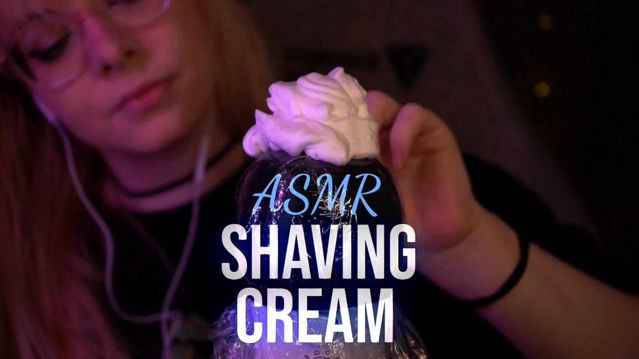 ASMR | Shaving Cream on Mic & Brushing - no talking - YouTube
