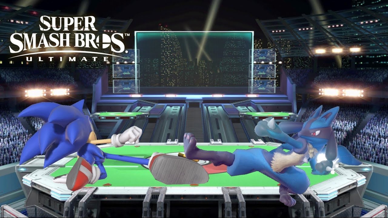 Super Smash Bros Ultimate Sonic Vs Lucario - YouTube