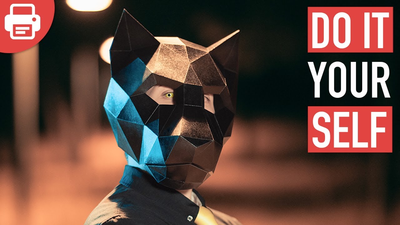 How to make a Panther / Jaguar Mask with Paper or Cardboard | DIY ...