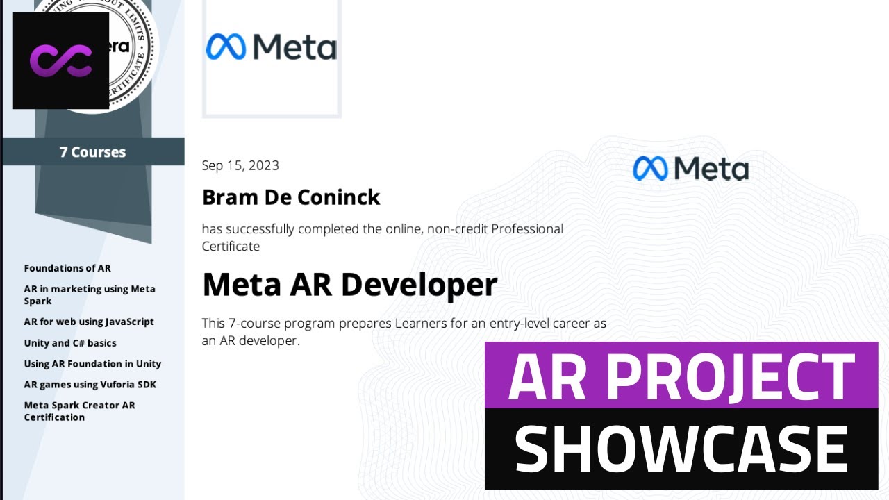 AR Project Showcase - Meta AR Developer Professional Certificate - YouTube