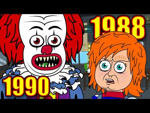 Old Pennywise (1990) Fights Old Chucky (1988) (Parody Animation)
