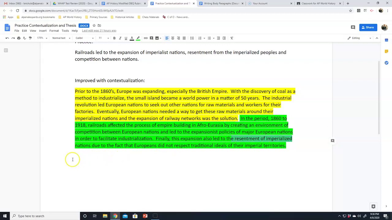 Document Use and Support Body Paragraphs - YouTube