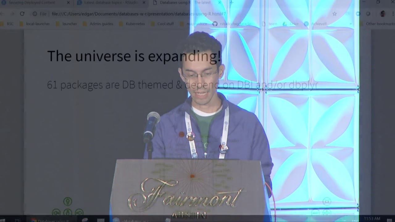Edgar Ruiz | Databases using R The latest | RStudio (2019) - YouTube