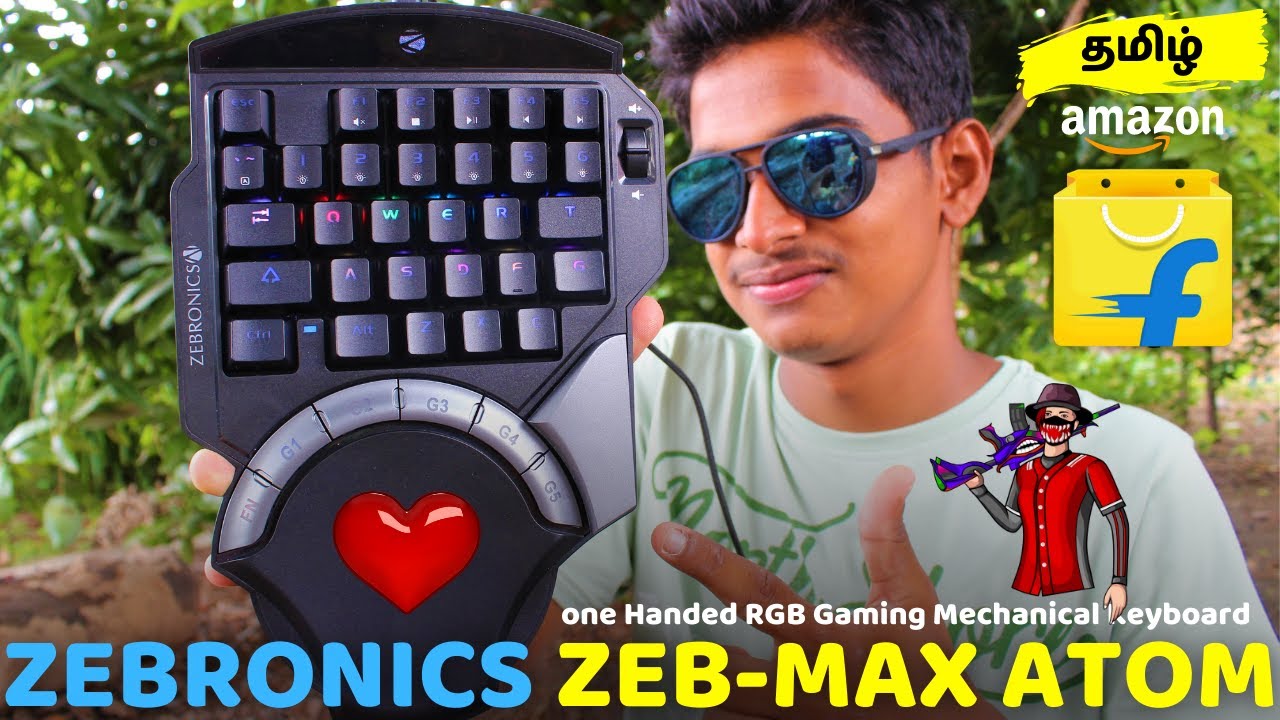 Zebronics Zeb Max Atom Tamil review | Zebronics one handed RGB Gaming ...