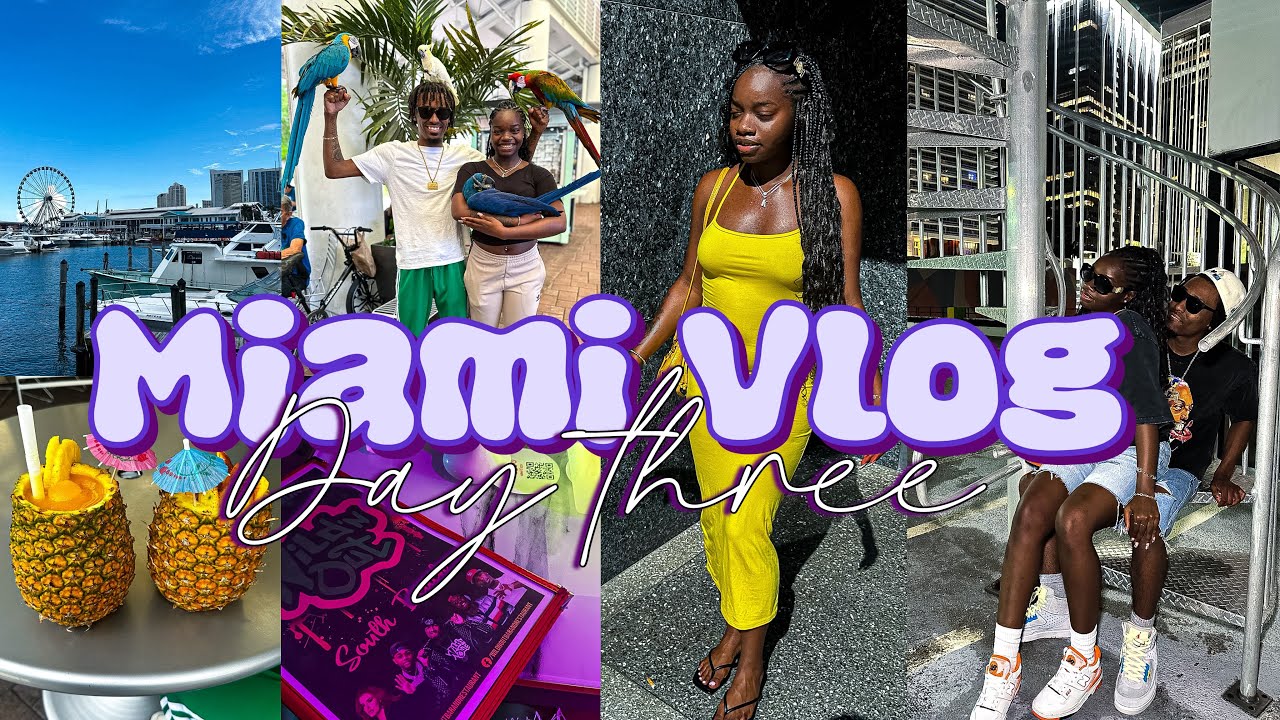 MIAMI VLOG: DAY 3 | Boat ride, Play with birds, matching outfits ...
