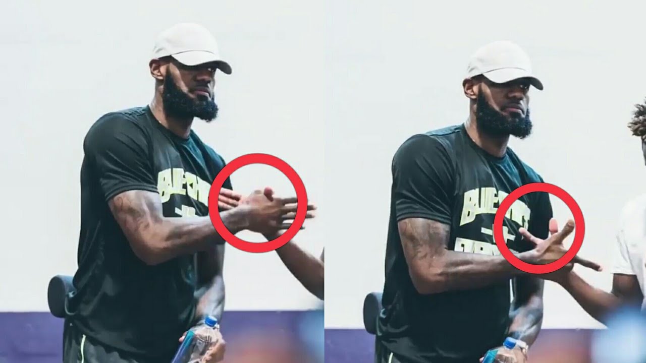 LeBron James and Bronny Handshake 👋👈👉 - YouTube